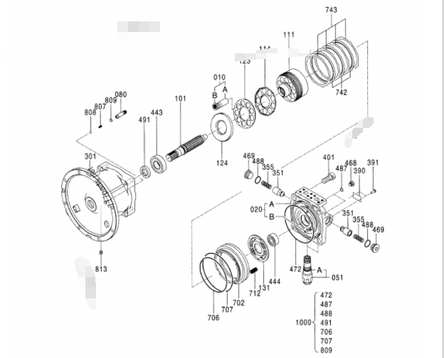 4651137 M5X130 Swing Drive Motor For ZX670LC-6 Excavator