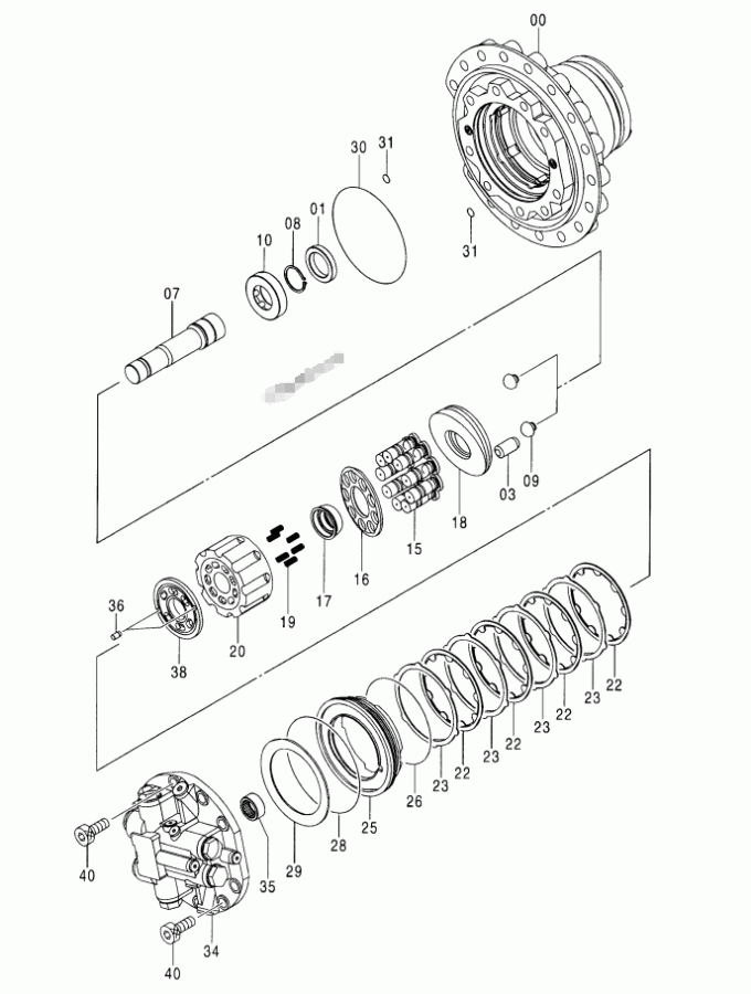 9257254 9258325 Hydraulic Excavator Parts For HMGF40 Travel Motor