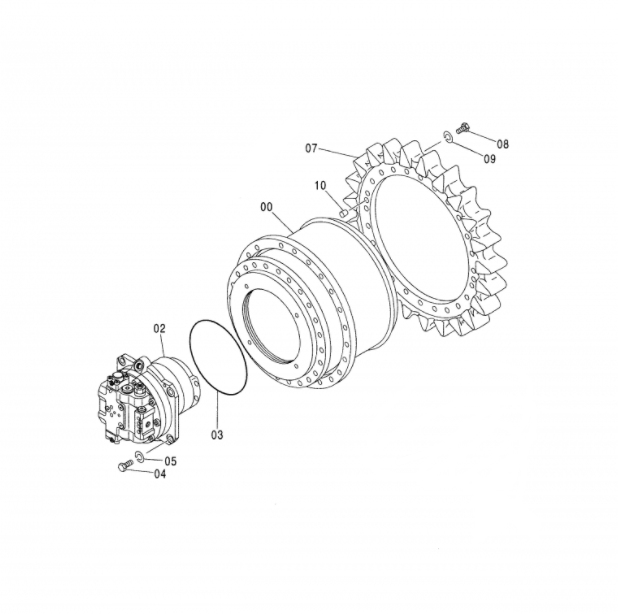 9254462 9254461 ZX650LC-3 Travel Motor Assy Hydraulic Reducer