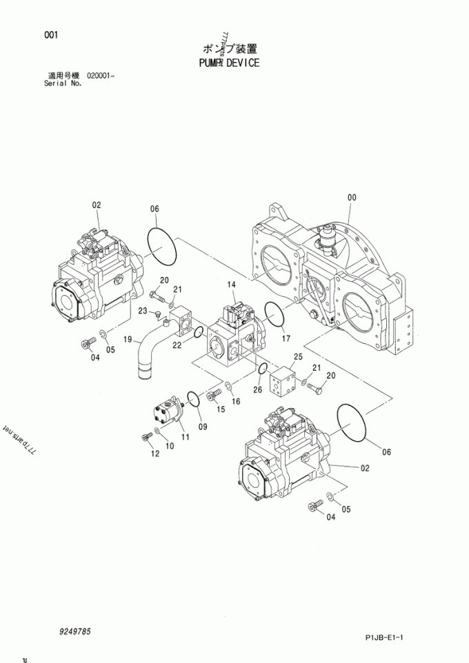 Belparts ZX650-3 ZX850-3 Excavator Main Pump 4635645 K3V280 Excavator ...
